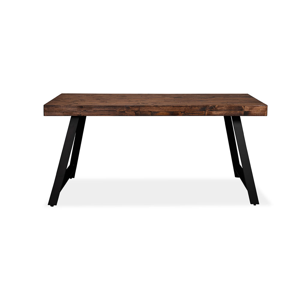 Mesa De Comedor Iron Square Madera Roble