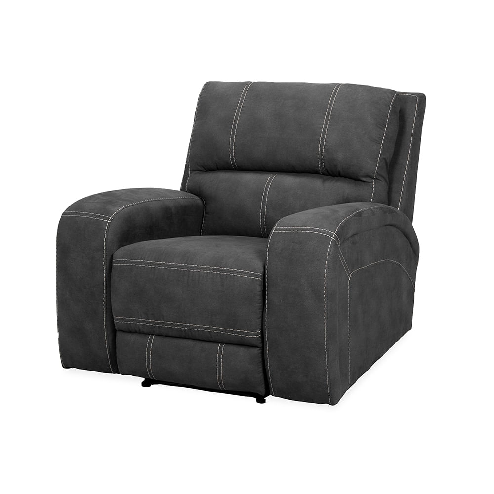 Butaca Tim Reclinable Manual Microfibra Gris