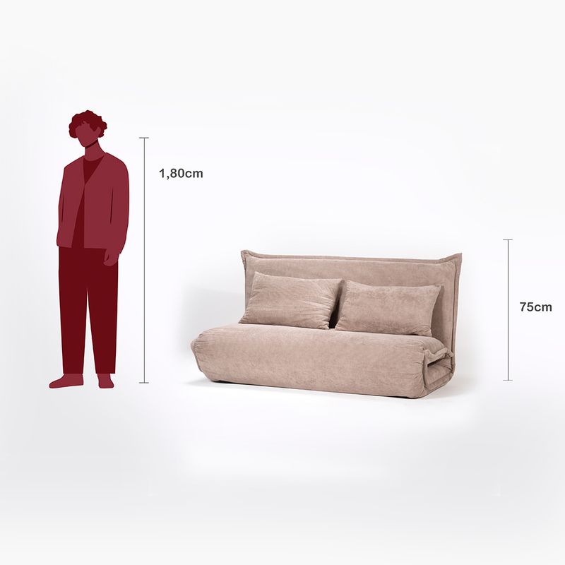 Sofácama Click Clack Halle Beige
