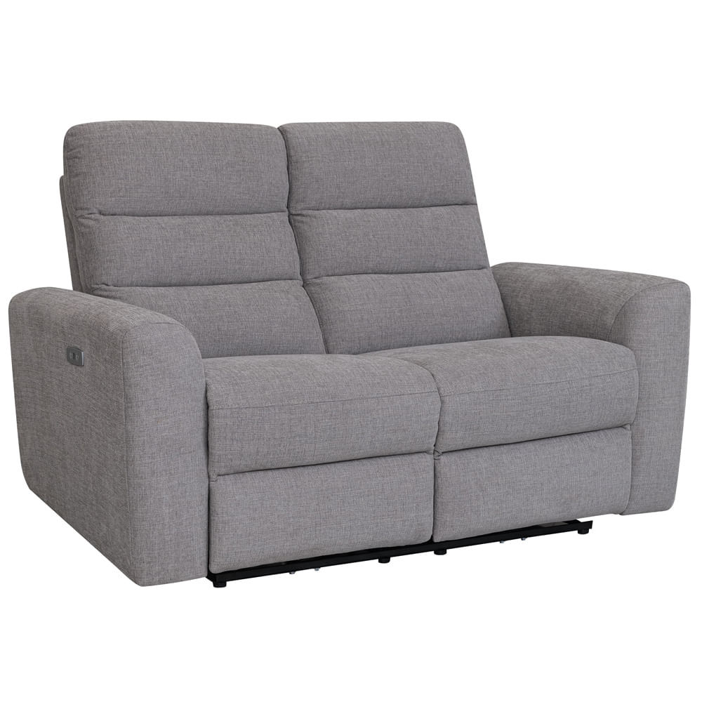 Sofá Lima 2 Cuerpos Reclinable Eléctrico Gris