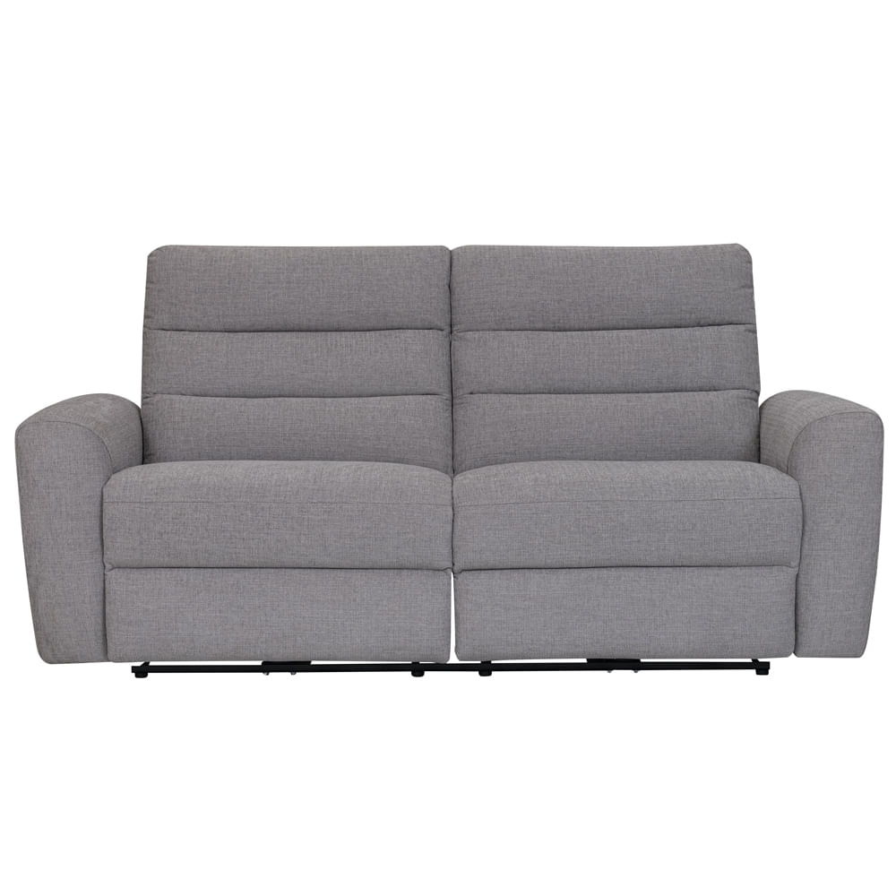 Sofá Lima 3 Cuerpos Reclinable Eléctrico Tela Gris