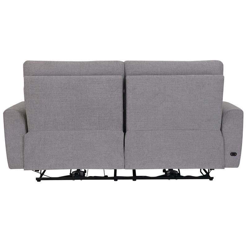Sofá Lima 3 Cuerpos Reclinable Eléctrico Tela Gris