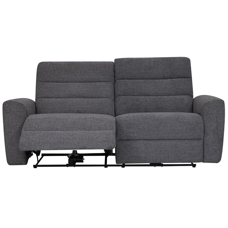 Sofá Lima 3 Cuerpos Reclinable Eléctrico Gris Oscuro