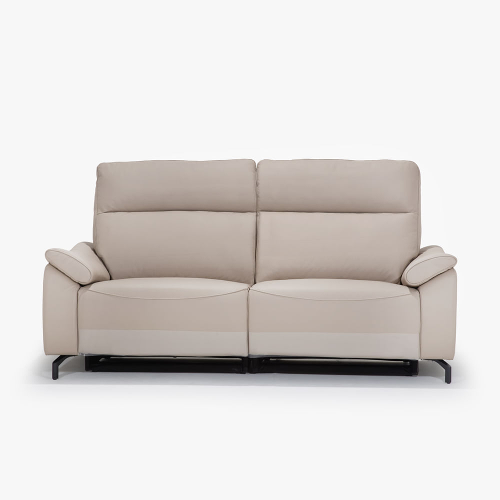 Sofa Dover 2 Cuerpos Reclinable/Eléctrico Cuero+Pvc Taupe