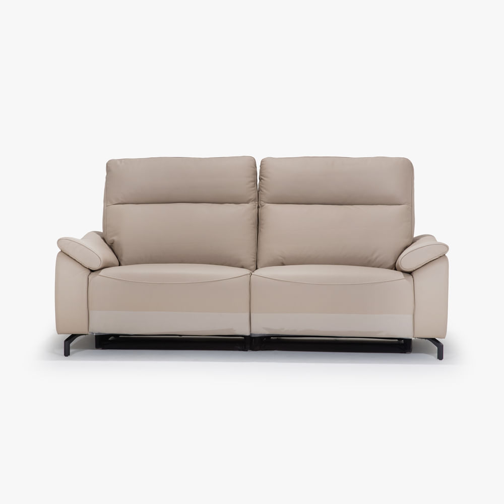 Sofa Dover 3 Cuerpos Reclinable/Eléctrico Cuero+Pvc Taupe